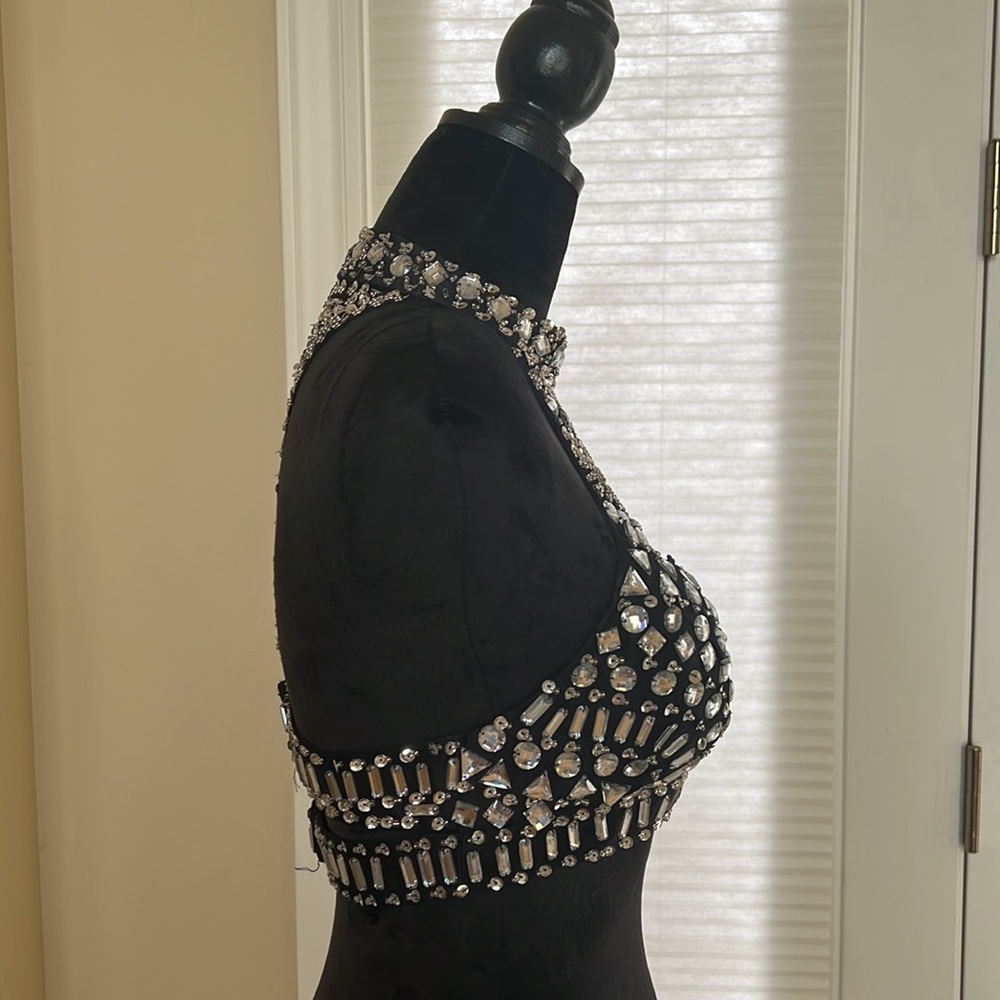 Bejeweled Halter Crop Top - Gem